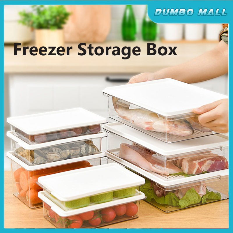 Freezer Storage Box Kitchen Freezing Organizer Refrigerator Fridge Food ...