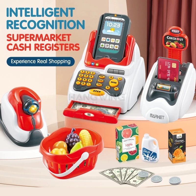 🔥Ready Stock🔥3 In 1 Kids Cash Register Shopping Toys Cashier Playset ...