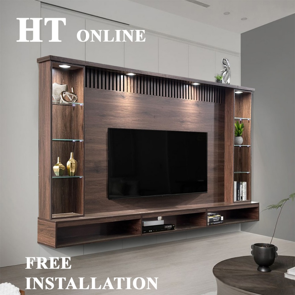 HT ONLINE 8ft TV Cabinet / Wall Mounted Tv Cabinet / Hall Cabinet ...