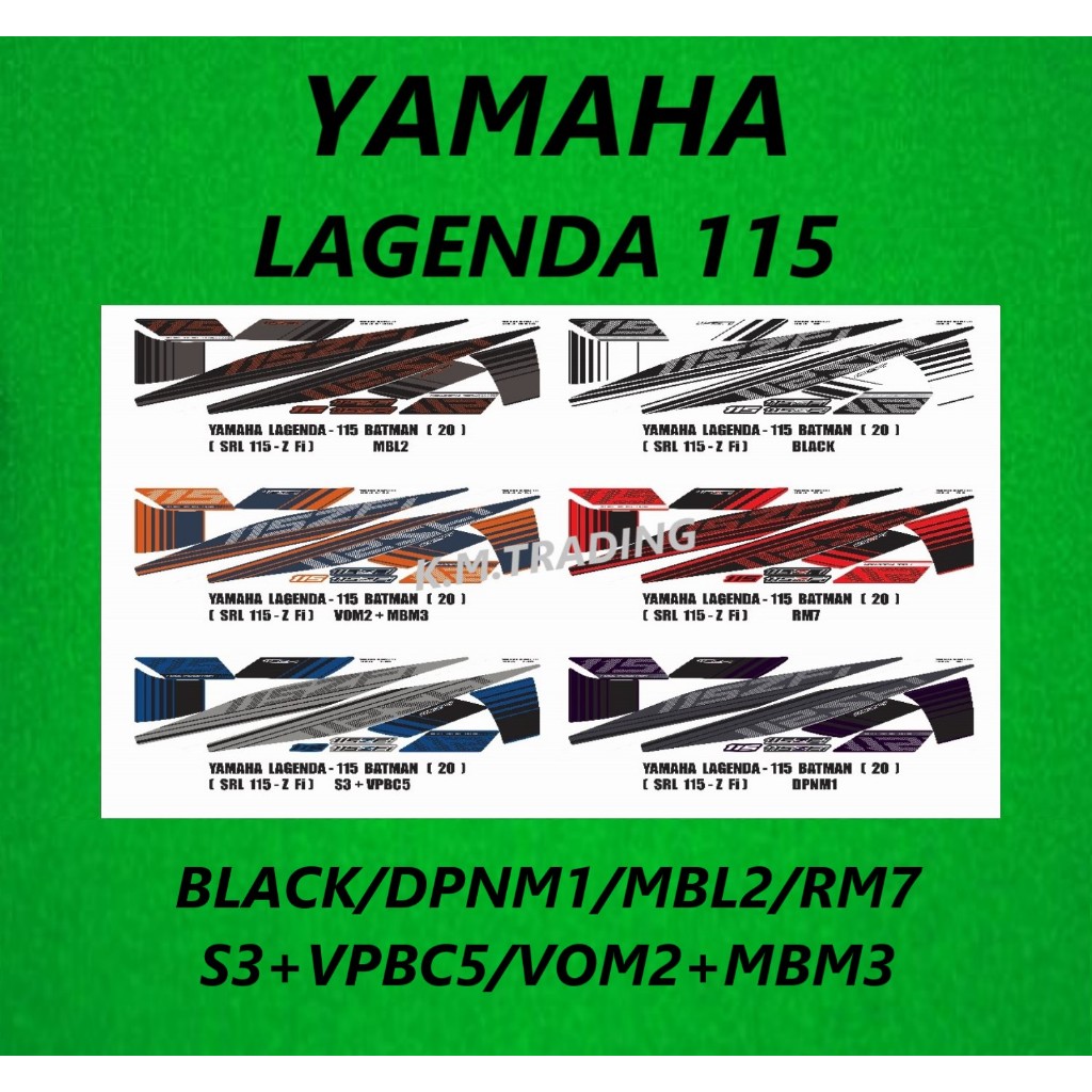 YAMAHA LAGENDA 115 [SRL 115 Z FI] BATMAN (20) BLACK/DPNM1/MBL2/RM7/S3 ...