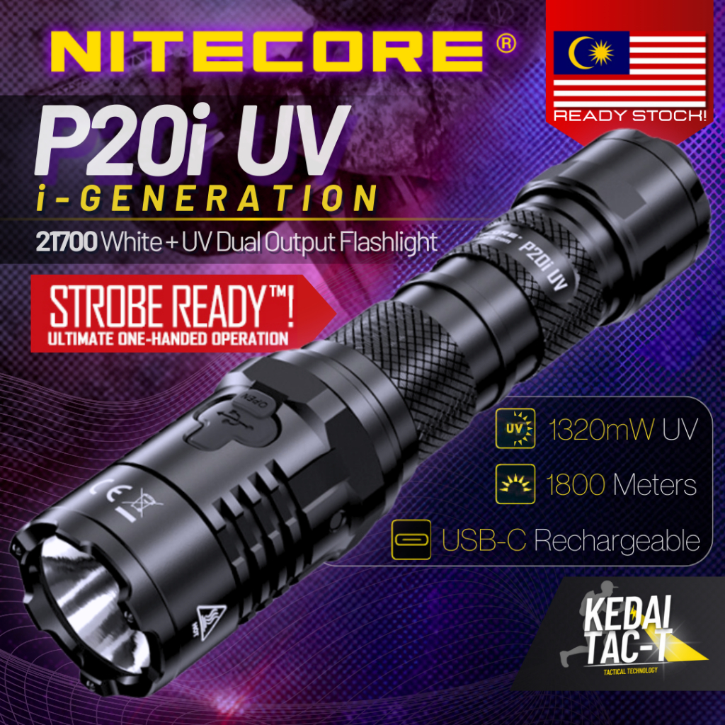 NITECORE P20UV V2 - 1000 Lumen LED Flashlight - ORIGINAL - Ready Stock in MALAYSIA from KEDAI ...
