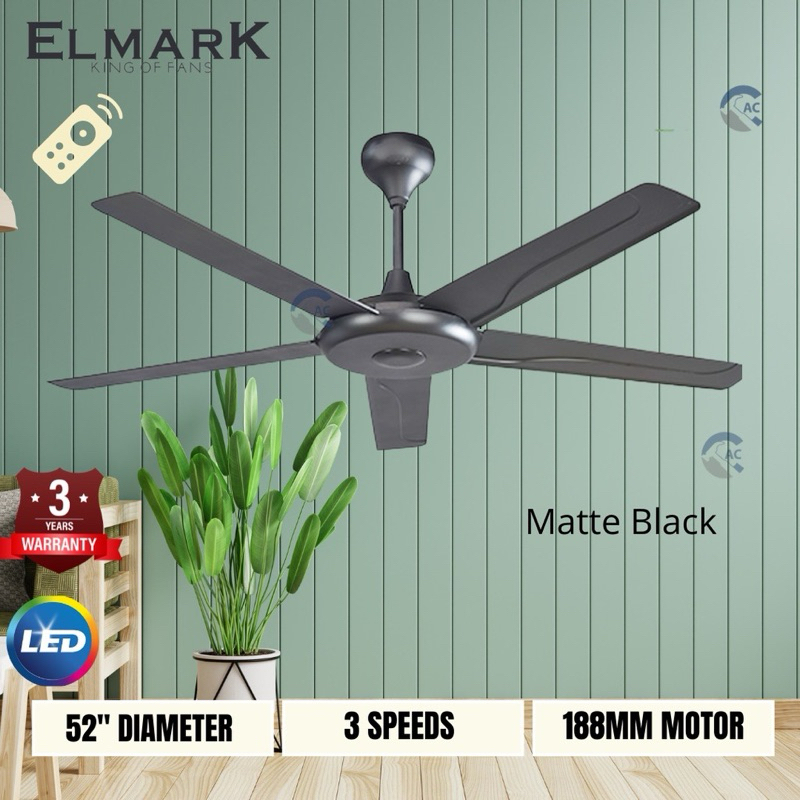 [3 YEARS WARRANTY] ELMARK CEILING FAN REMOTE CONTROL TP102/52” WITH ...