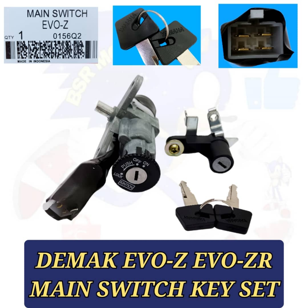 DEMAK EVO-Z EVO-ZR EVO110 EVOZ EVOZR EVO-110 IGNITION MAIN SWITCH KEY SET SUIS KUNCI RUMAH SEAT ...