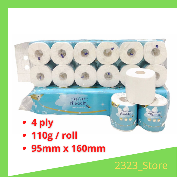 12 ROLLS ALADDIN BLUE - STRONGER TEXTURE IN CONTACT WITH WATER • Toilet ...