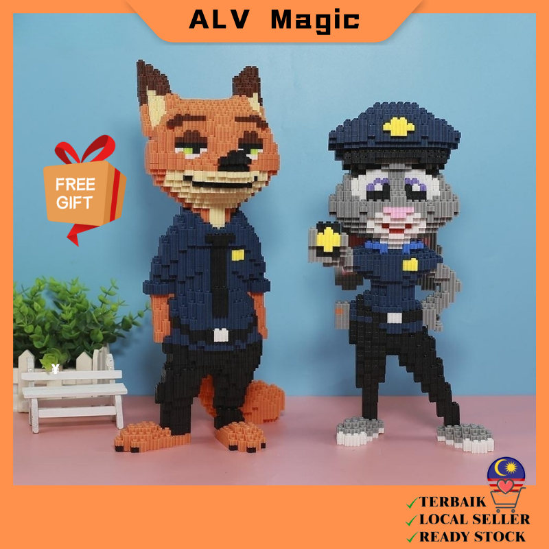 🎁Ready Stock🎁 New Style Nano Building Blocks Cute Large Zootopia Gifts ...