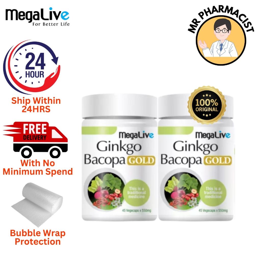 EXP 02/2026 MegaLive Ginkgo Bacopa Gold (45‘s/ 2x45's) | Shopee Malaysia