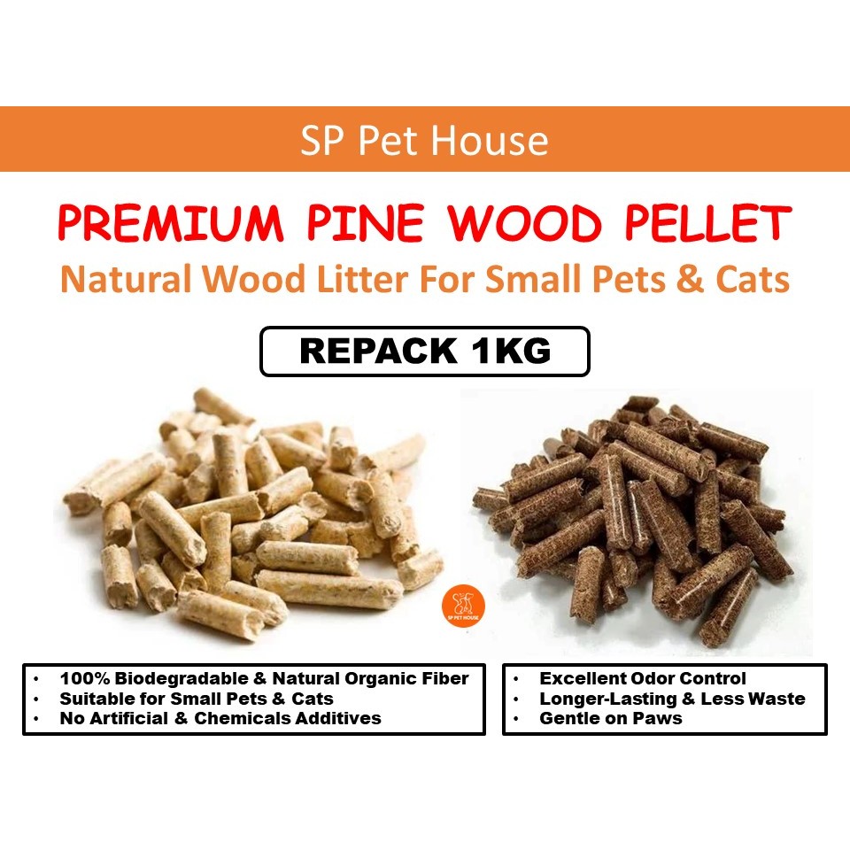 *REPACK 1KG* 100% Biodegradable Pure Pine Wood Pinewood Cat Litter ...