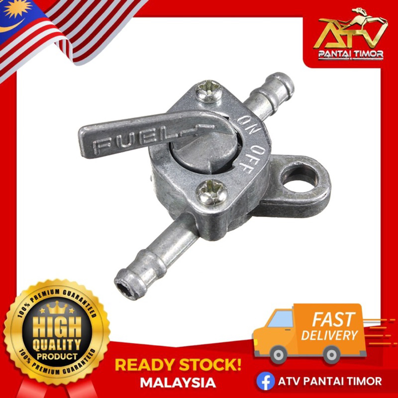 🔥LOCAL READY STOCK🔥Aluminium In-line Petrol Fuel Tank Valve Tap On-Off ...