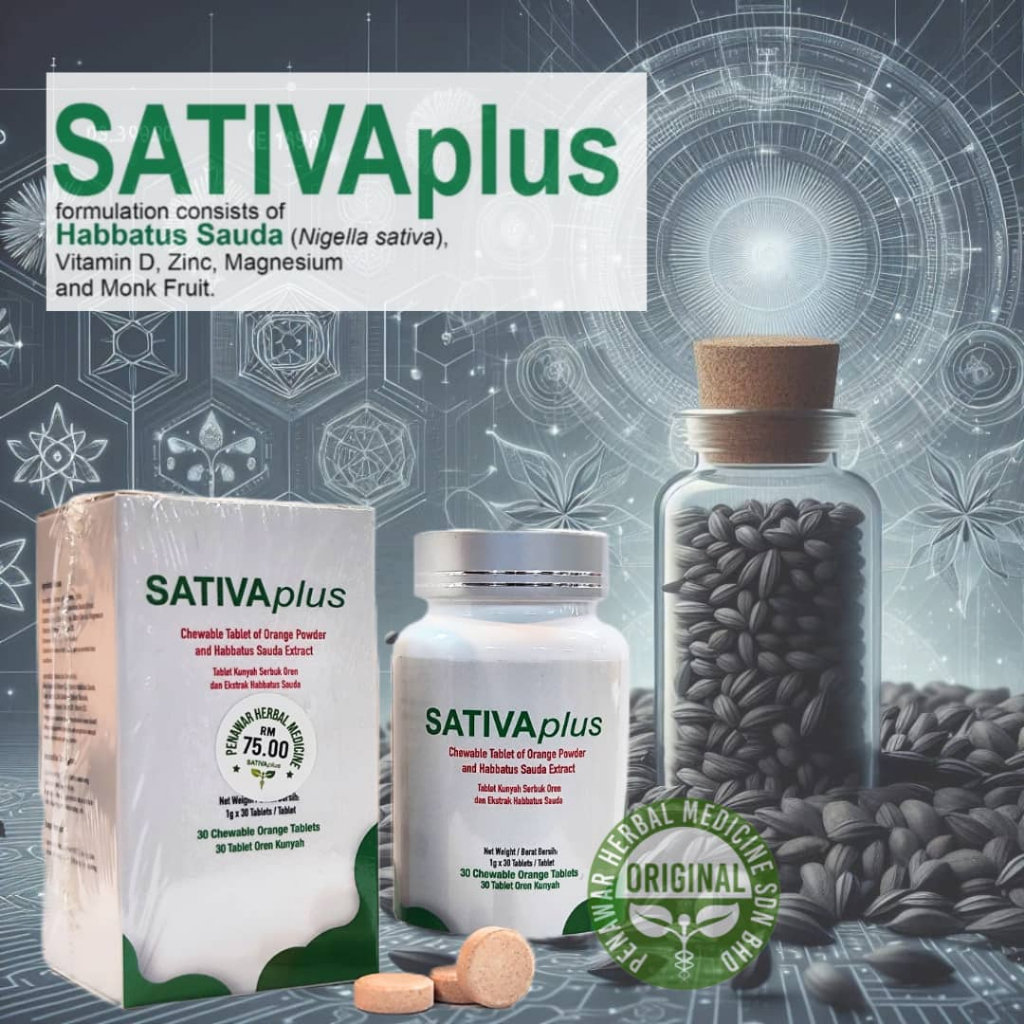 Sativa Plus - Orange flavour (Habbatus Sauda + Luo Han Guo) | Shopee ...
