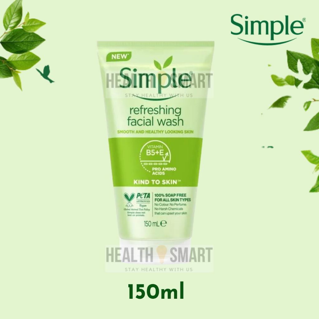 Simple Kind to Skin Refreshing Facial Wash Gel 150ml/ Simple Face Wash ...