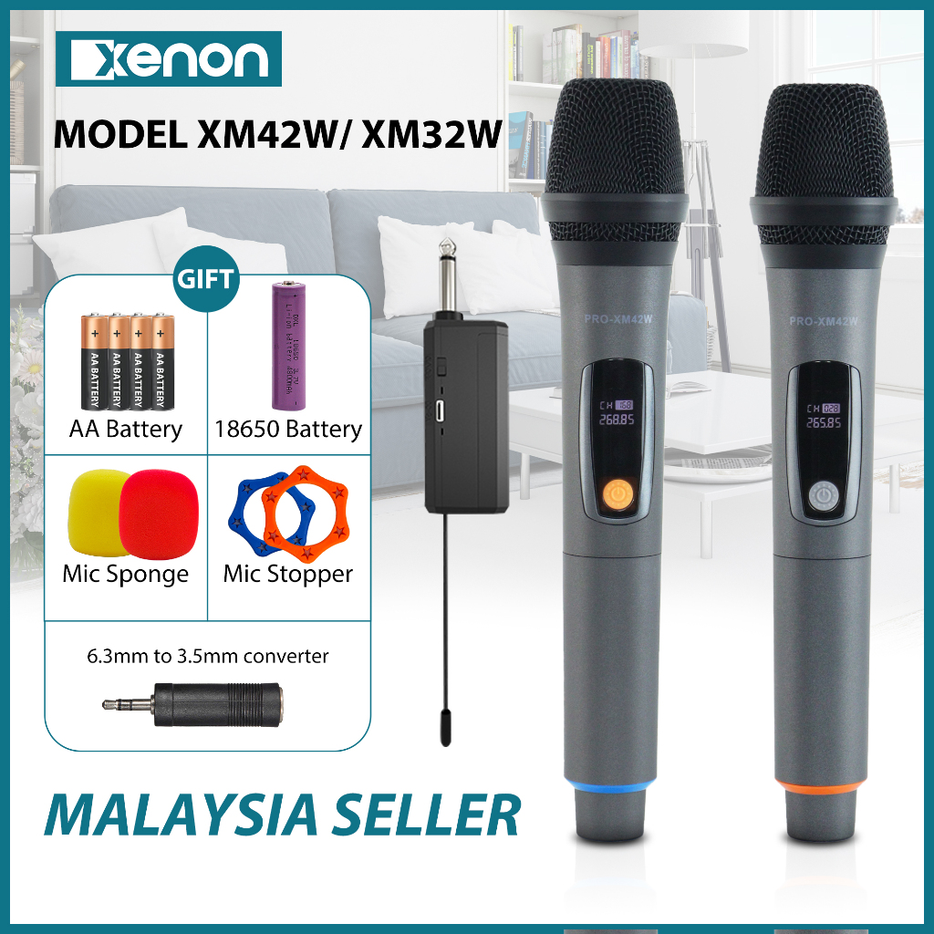 XENON Wireless Microphone Professional Universal Wireless Microphone ...