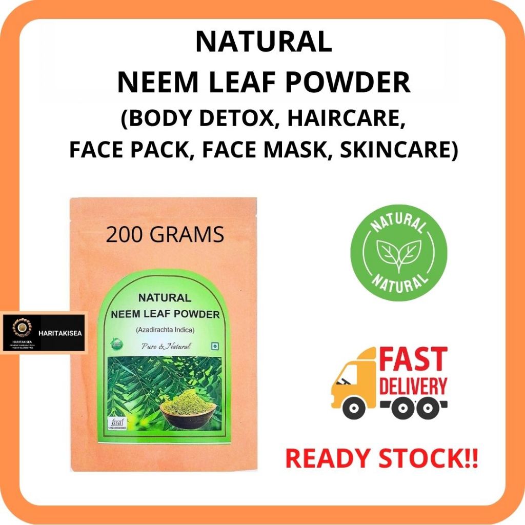 100% PURE NATURAL NEEM LEAF / LEAVES POWDER 200 GMS (Veppilai Powder ...