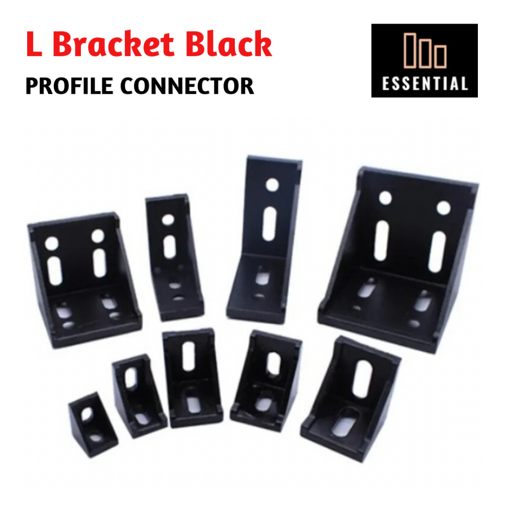 L Bracket Black Gusset Element Black 2020 2028 3030 3060 4040 4080 4545 ...