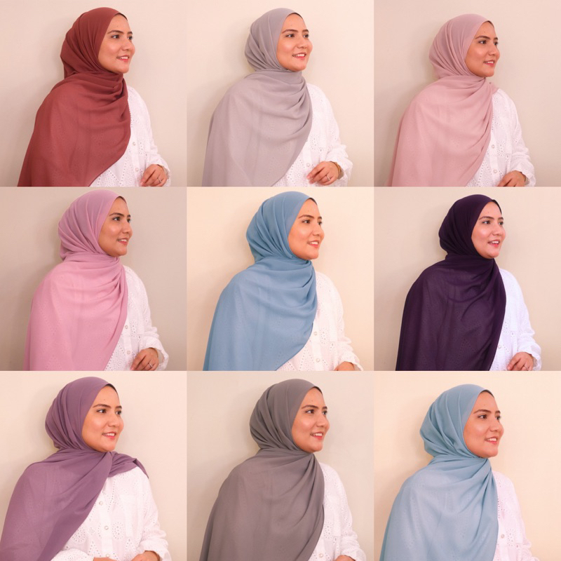 MISSLILYSHOP AARALYN SHAWL IRONLESS, EASY CARE, SENANG BENTUK (free box ...