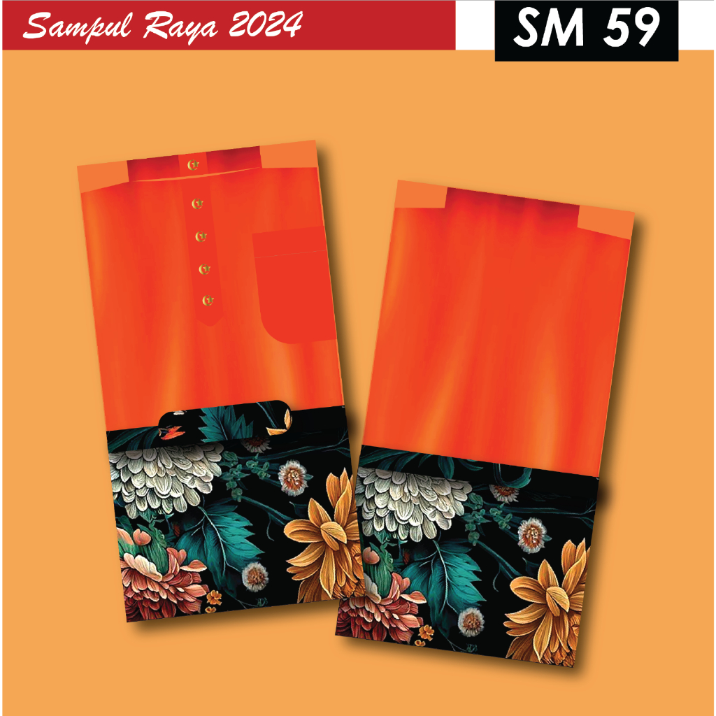 🔥1 PAKET 10 KEPING🔥 SAMPUL DUIT RAYA BAJU MELAYU ORANGE/BRICK MONEY ...