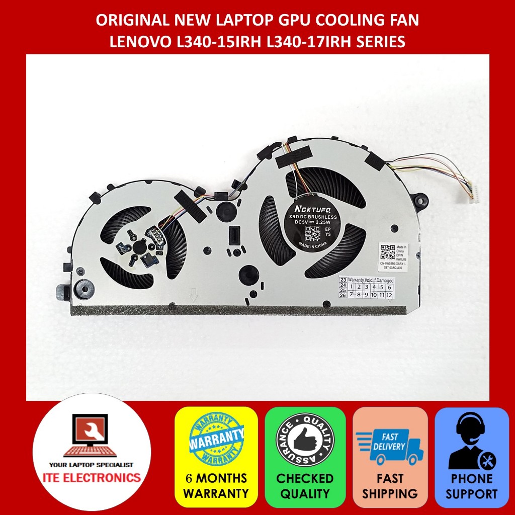 NEW LENOVO L340-15IRH L340-17IRH SERIES LAPTOP CPU COOLING FAN | Shopee ...