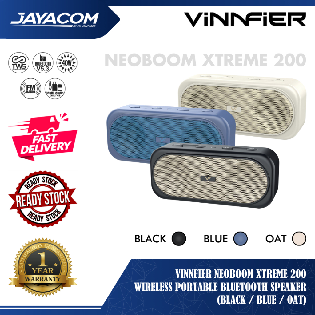 Vinnfier NeoBoom Xtreme 200 Wireless Portable Bluetooth Speaker (Black ...