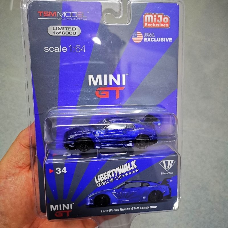 mini gt mijo TSM Lbwk LibertyWalk nissan R35 GTR Candy blue #34 diecast ...