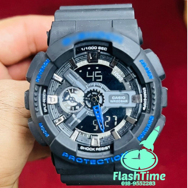 NEW ARRIVAL JAM TANGAN LALAKI _GA110 DUAL TIME RUBBER STRAP WATCH FOR ...