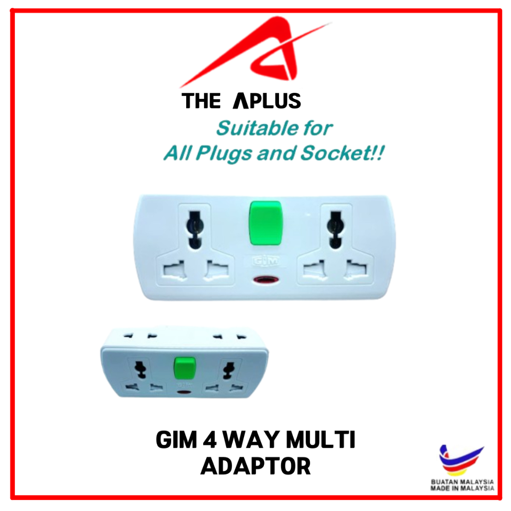 [SIRIM] 3PIN 3 WAY ADAPTOR ADAPTER ADAPORT WITH SWITCH USB SOCKET ...