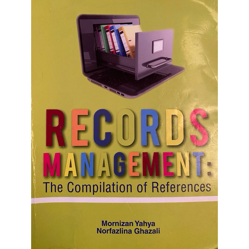 RECORDS MANAGEMENT: The compilation of references ( Pre-loved) | Shopee ...
