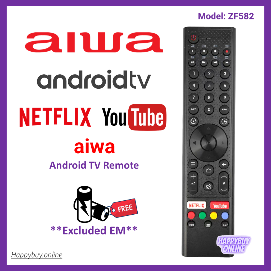 Suitable ChangHong AIWA Android Smart TV Remote Control Youtube Netflix ... Suitable ChangHong AIWA Android Smart TV Remote Control Youtube Netflix ...