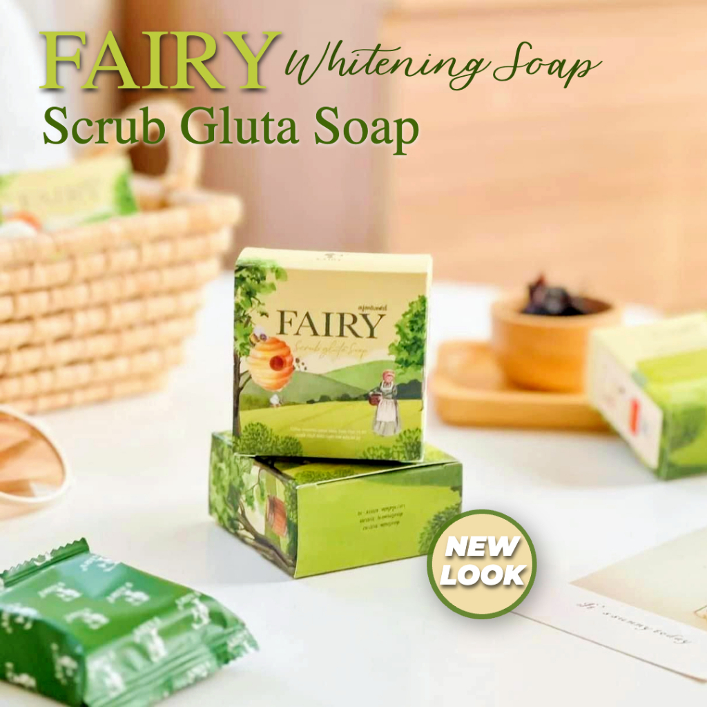 Fairy Scrub Gluta Soap / Whitening Face Body Skin Brightening Cleanser ...