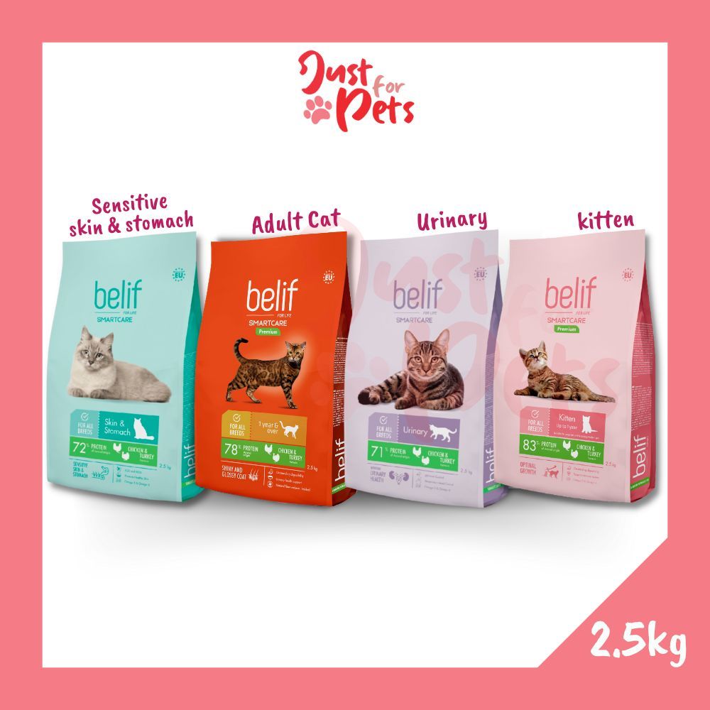 Belif Cat Smartcare Chicken & Turkey 2.5kg Dry Cat Food [Adult Cat ...
