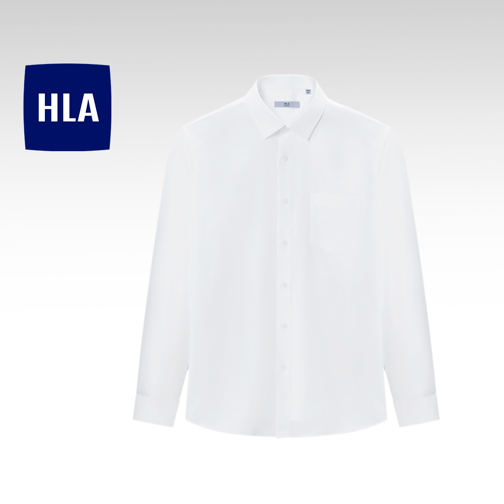 HLA Solid Colour Business Long Sleeve Formal Shirt Men-HNCAD1Y001A01 ...