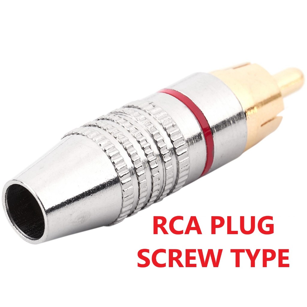 RCA MALE PLUG AUDIO VIDEO ADAPTER SOLDERLESS SCREW TYPE | Shopee Malaysia