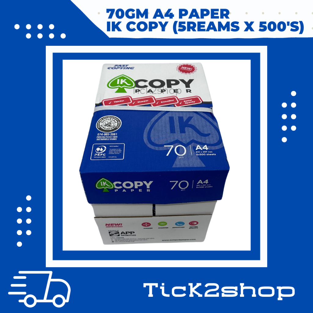 IK Copy 70gm A4 Paper (Box)(5reams x 500's/ream) | Shopee Malaysia