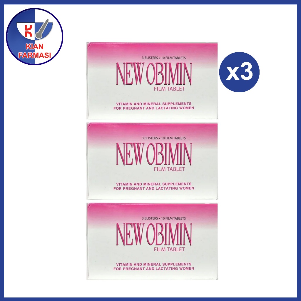 [Bundle of 3] New Obimin Tablet 30's (Pregnancy and Lactating) | Shopee ...