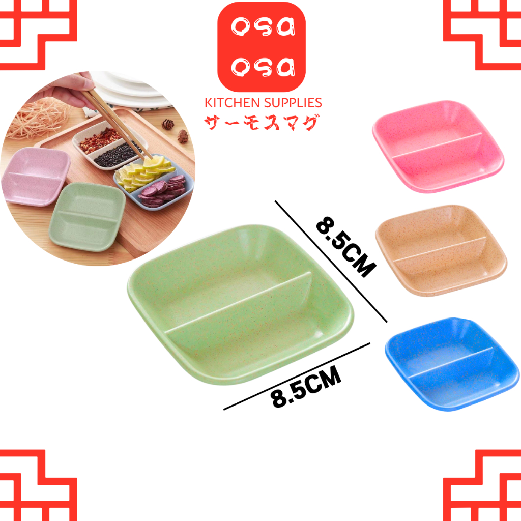 PINGGAN SOS CHILI KECIL Kid Training Plate Kids Double Grid Square ...