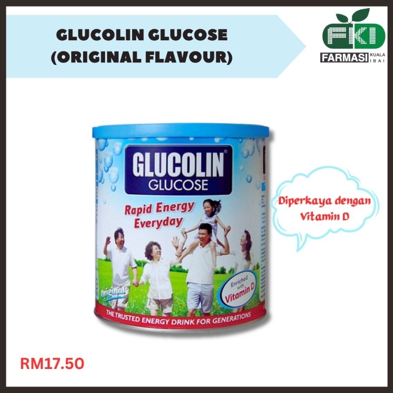GLUCOLIN GLUCOSE (ORIGINAL FLAVOUR) Enriched with Vitamin D (420g ...