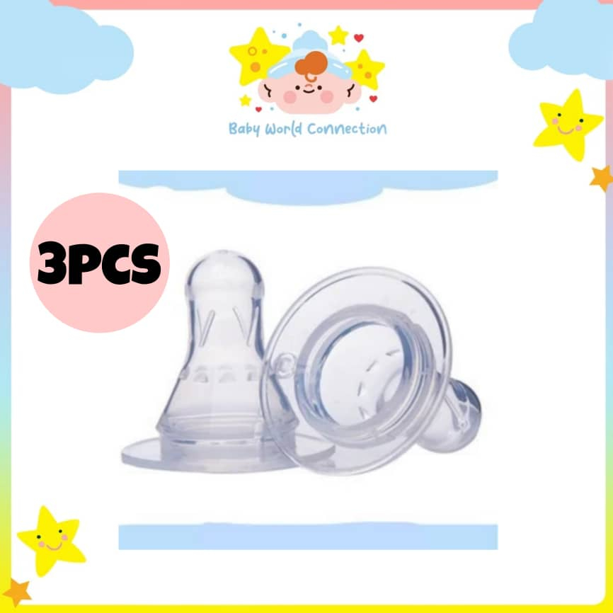 3pcs Slim Neck Teat Standard Neck Nipple Silicone (S,M,L, X Cut) Puting Botol Susu | Shopee Malaysia