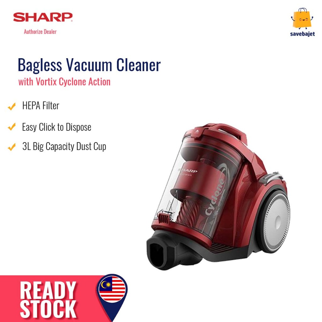 SHARP Bagless Vacuum Cleaner (1800W) ECC1819R ECC1819 | Shopee Malaysia