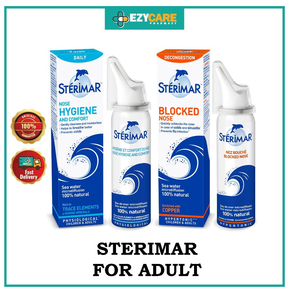 STERIMAR NASAL SPRAY FOR ADULT [NASAL HYGIENE 50ML & 100ML / BLOCKED ...