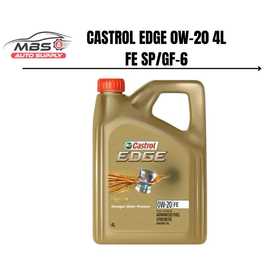 Castrol EDGE 0W20 FE Fully Synthetic Engine Oil 4L 100% Original ...