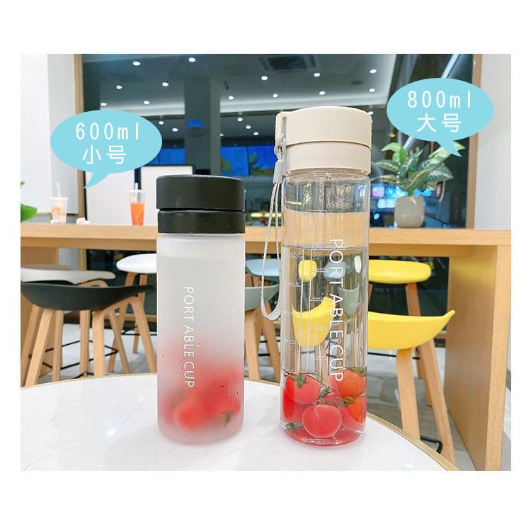 Outdoor large capacity sports water cup summer frosted plastic cup ...