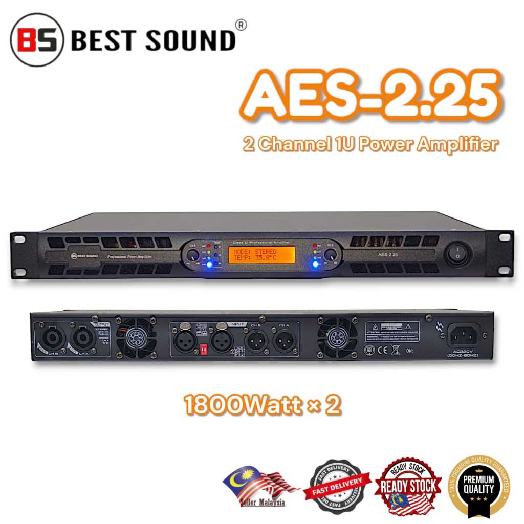 BS Best Sound AES-2.25 Digital Power Amplifier ( Ready Stock ) | Shopee ...