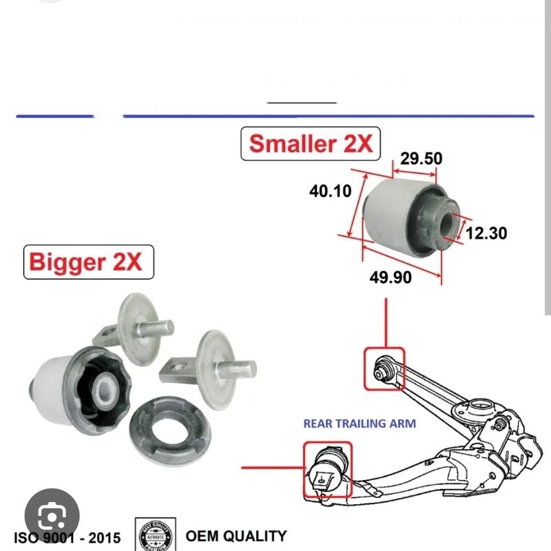 HONDA CIVIC SNA FD TRO CRV SWA REAR AXLE TRAILING BUSH | Shopee Malaysia