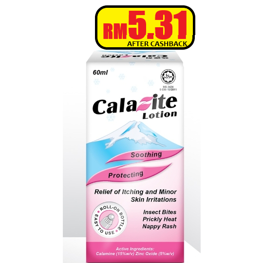Calazite Calamine & Zinc Oxide Lotion 60ml | Shopee Malaysia