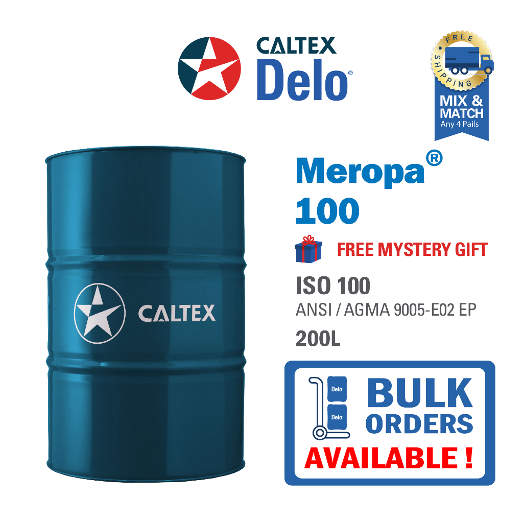 Caltex Meropa 100 Extreme Pressure Industrial Gear Oil (200L) | Shopee ...
