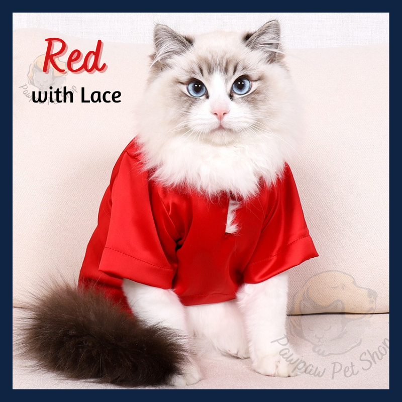 Pawpaw Cat Clothes Shirt Baju Raya Kucing Baju Melayu Kurung untuk ...