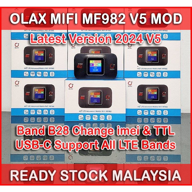 MODIFIED OLAX MIFI V3 V4 V5 MF982 4G LTE B28 MODEM BYPASS HOTSPOT QUOTA ...