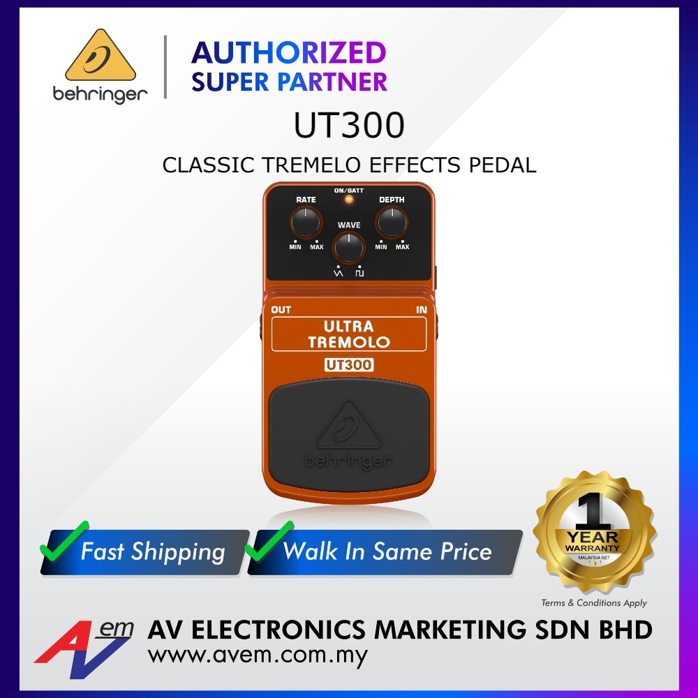 BEHRINGER UT300 Classic Tremolo Effects Pedal | Shopee Malaysia