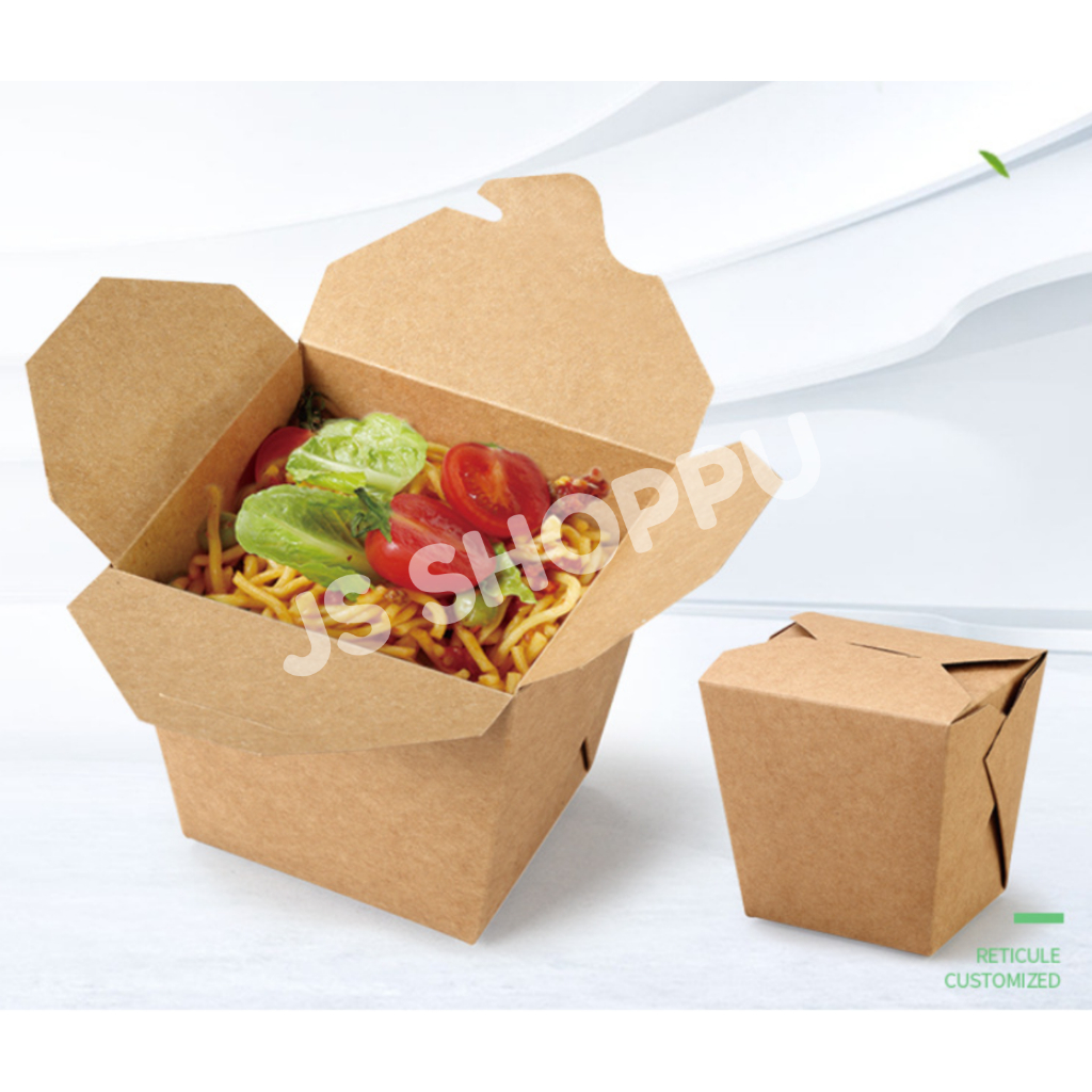 750ml Paper Noodle Box / Disposable Takeaway Delivery Lunch Box / Bekas ...