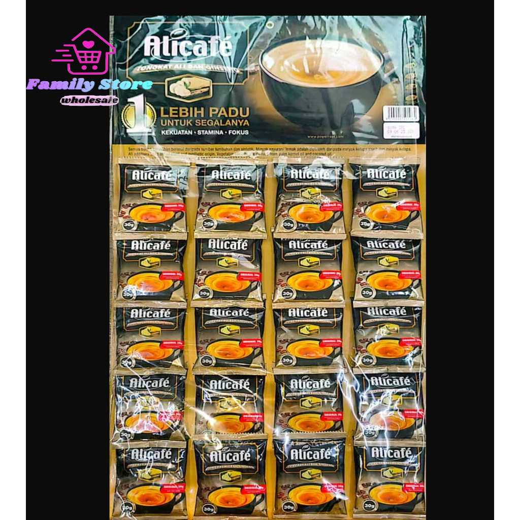 ALICAFE TONGKAT ALI DAN GINSENG ORIGINAL Papan (20 sachets x 30g ...