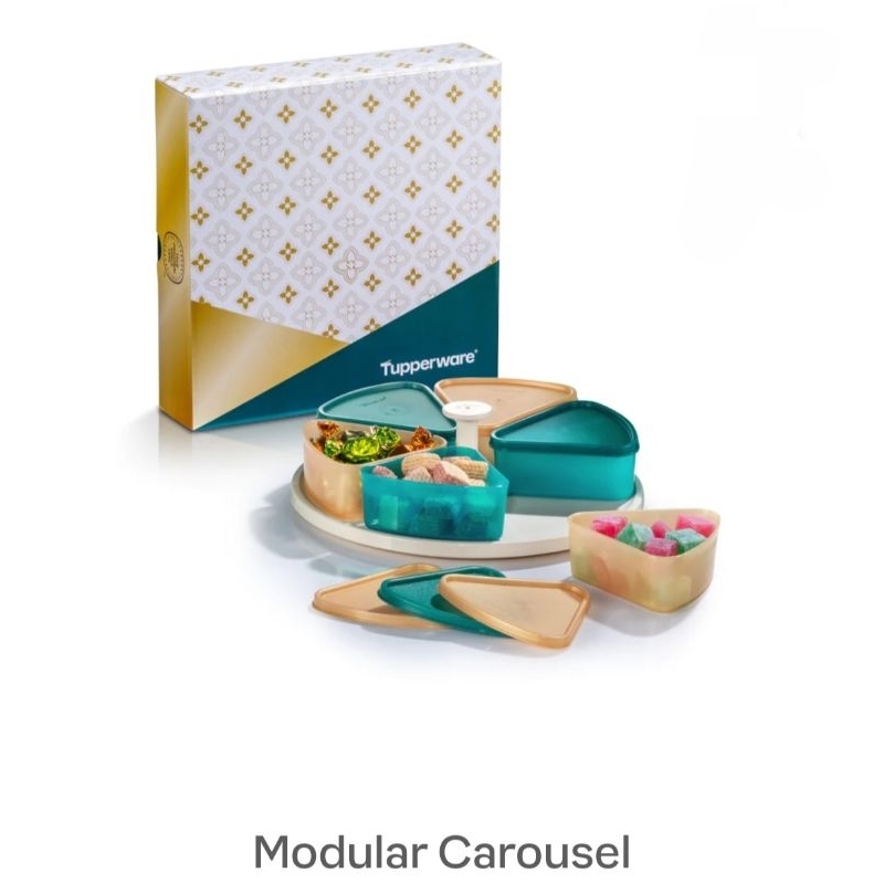 TUPPERWARE Modular Carousel Container 200ml(6 Pcs) With Tray And Gift ...