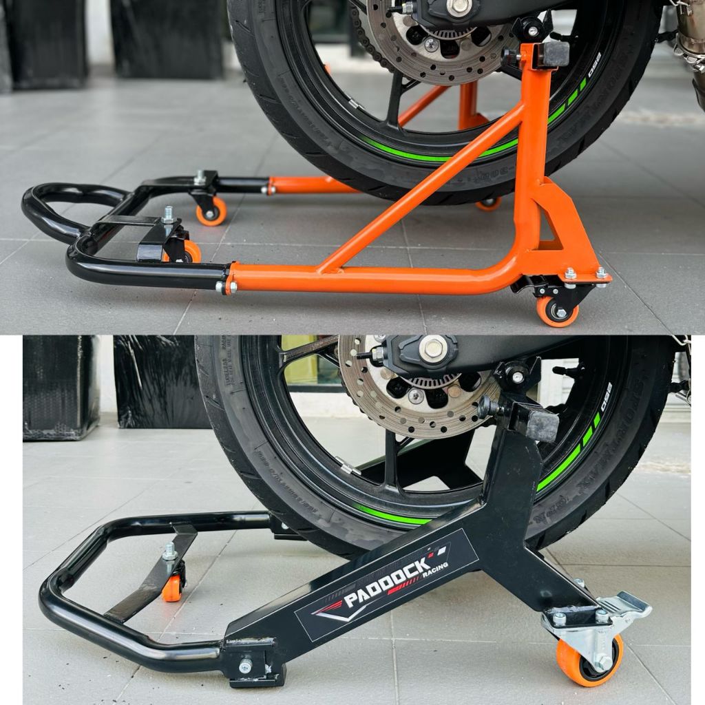 Motorcycle Paddock Stand moving Dolly Trolley Stand Movable Rear Stands ...
